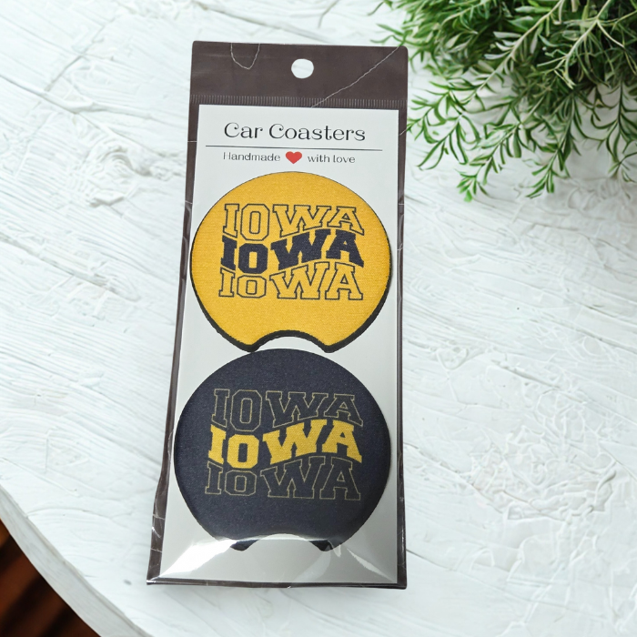 Car Coaster - Team Colors Iowa Hawkeyes – Heat Press Designs
